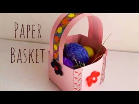DIY Paper Easter Basket for Kids | Mini Paper Basket | Paper Basket ...