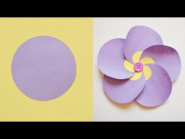Beautiful Paper Flowers From Circles | Easy Paper Flower Crafts | Easy ...