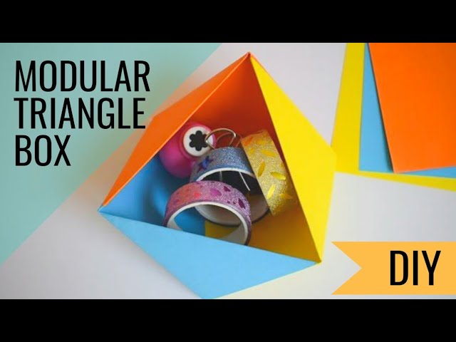DIY Origami Storage Box | Handmade Origami Crafts | Back to School ...