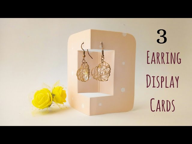 3 DIY Earring Display Cards | Easy Jewelry Packaging Ideas | Handmade ...