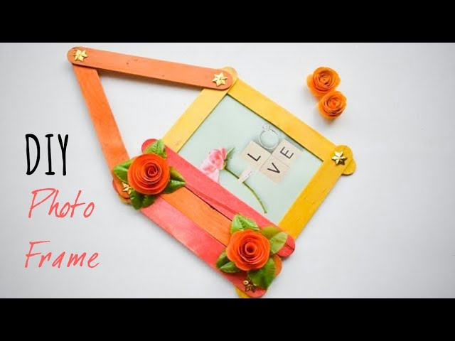 DIY Ideas Using Popsicle Sticks | Easy Popsicle Sticks Photo Frame ...