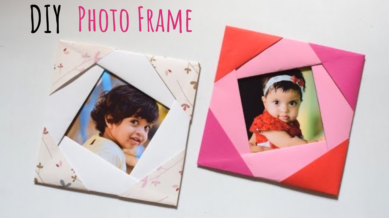 DIY Paper Photo Frame How To Make Photo Frame Using Paper Simple Easy Photo Frame Making 
